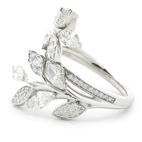 Tiffany And Co Platinum Diamond Vine Bypass Ring For Sale At 1stdibs