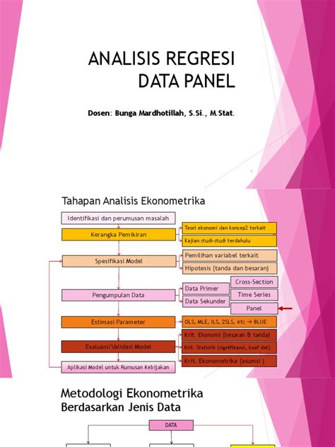 Ekonometrika Analisis Regresi Data Panel Materi 2 P12 Pdf