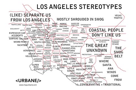 Los Angeles Metro Neighborhood Culture Map Parts Of Los Angeles Los