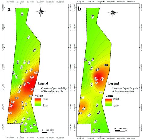 Hydrogeological Parameters Distribution Of Baotashan Aquifer A Download Scientific Diagram