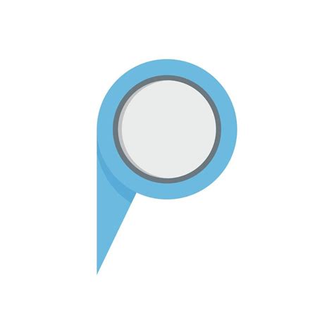 Navigation Pin Icon Flat Style 14577423 Vector Art At Vecteezy