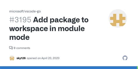 Add Package To Workspace In Module Mode Issue Microsoft Vscode Go GitHub