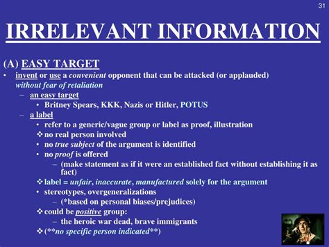 Ppt Ii Irrelevant Information Powerpoint Presentation Free Download Id 1361527