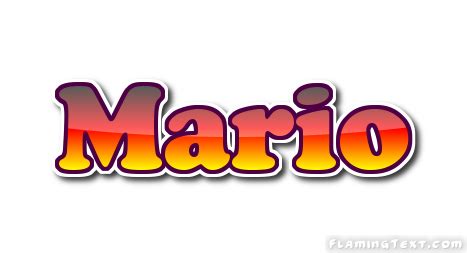 Mario Logo Herramienta De Diseño De Nombres Gratis De Flaming Text