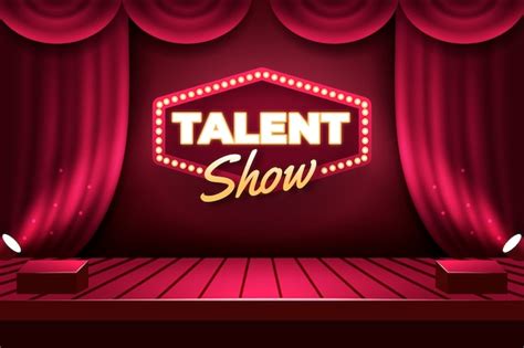 현실적인 탤런트 쇼 배경 무료 벡터