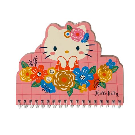 Hello Kitty Flowers Die Cut Spiral Notepad Japanla