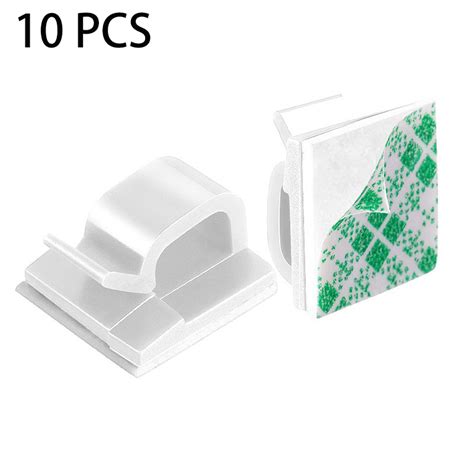 1020 Pcs Glue Self Adhesive Wire Clip Fixer Holder Cable Holder Square