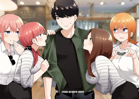 Nakano Nino Nakano Miku Nakano Yotsuba Nakano Ichika And Uesugi