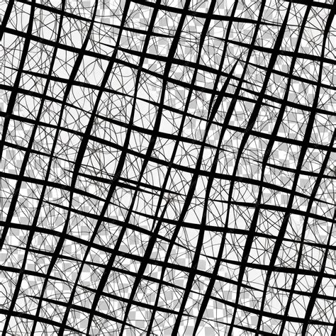 Decoration With Interwoven Threads Or Fibers Broken Net Pattern Grid