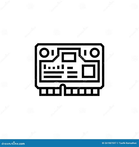 Wlan Card Vector Icon Computer Component Icon Outline Style Perfect