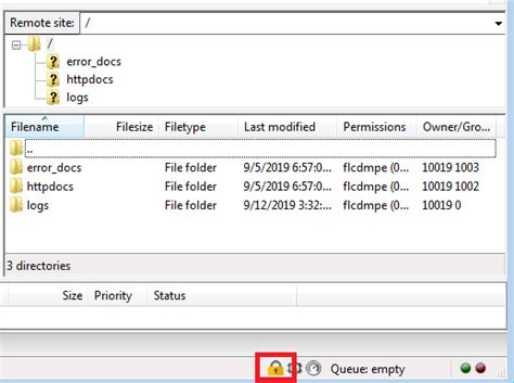 Plesk FTP Using TLS Encryption Hosting Ca