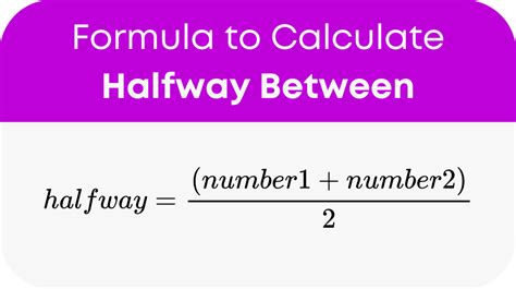 Halfway Between Two Numbers Calculator Online