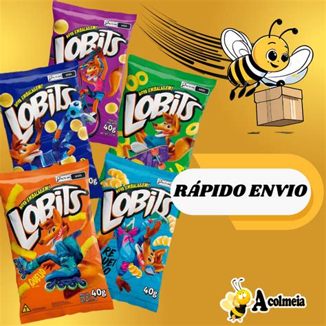 Salgadinho Lobits 40g Pacote C10 Unidades Sabores Atacado Lanche