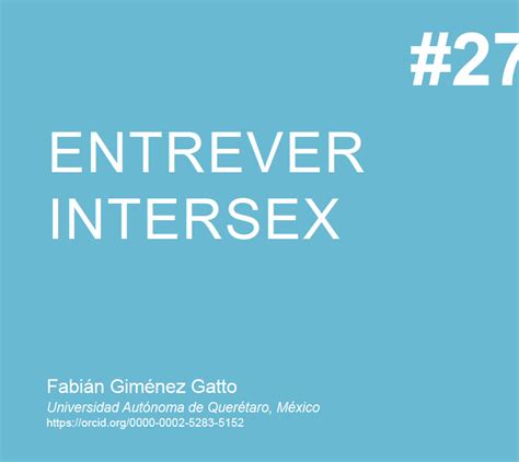 Entrever Intersex Por Fabi N Gim Nez Gatto Br Jula Intersexual