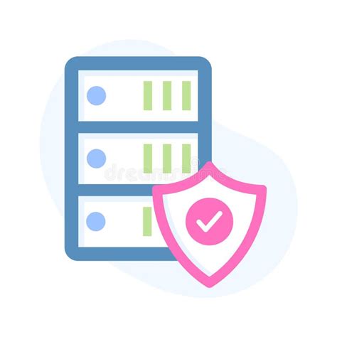 database protection and security vector icons set cyber computer network business data