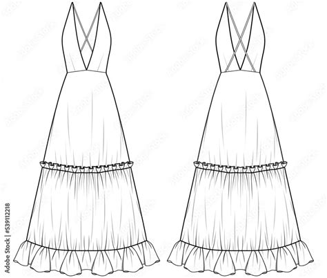 Womens V Neck Long Prom Dress Evening Gown With Open Back Fashion Flat