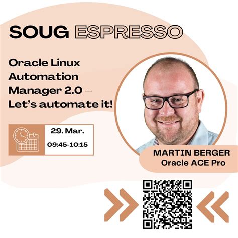 SOUG on LinkedIn: #soug #oracle #linux #automationmanager