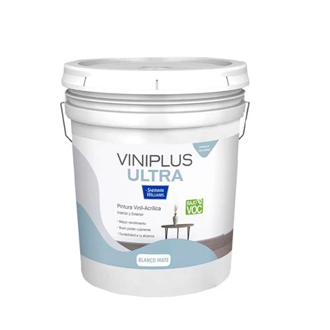 Pintura Vinil Plus Vinil Acrílica Sherwin Williams Blanca 19 L