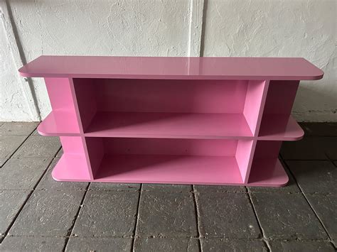 Pop Art Post Modern Pink Gloss Laminate Floating Wall Mounted Shelf
