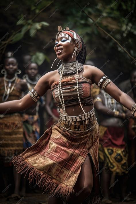 Premium Ai Image Shot Of A Young Woman Dancing In The Traditional