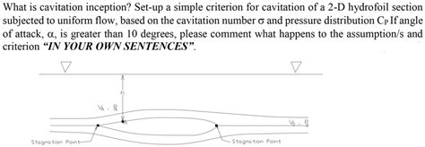 What Is Cavitation Inception Set Up A Simple Criterion For Cavitation Of A 2 D Hydrofoil