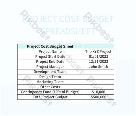 Managing Project Costs With Excel Budget Template Excel Template Free Download Pikbest