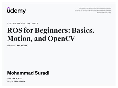 mohammad suradi sur linkedin robotics ai ros opencv lidar udemy
