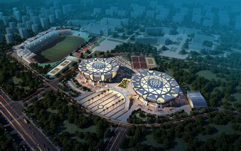 鸟瞰 体育馆效果图下载 光辉城市