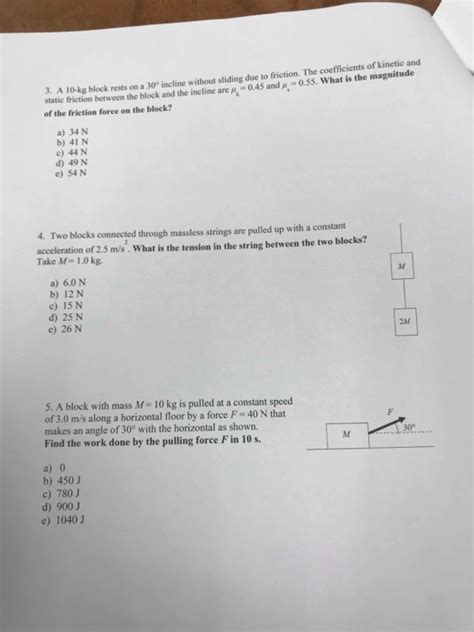Solved 1 Two Masses Ml And M2 Are In Equilibrium In A