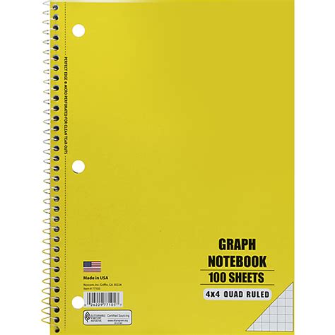 Norcom Notebook Graph 4x4 Quad Ruled 100 Sheets 1 Ea Household Viking Village Foods
