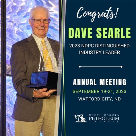 Congratulations To Dave Searle The 2023 Ndpc Distinguished Industry
