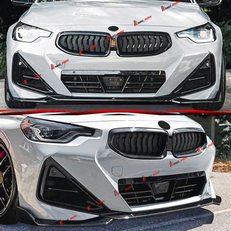 For Bmw 2 Series G42 M235i M260i 220i 2022 26 Glossy Black Front Bumper