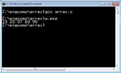 Simple Array Example Engineering Computing 21