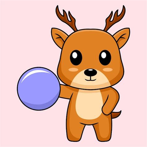 Premium Vector Vector Illustration Of Cute Deer Cartoon Character