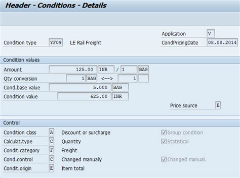 Solved Freight Conditions Not Populating On Free Of Charg Sap
