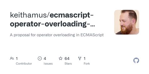 Github Keithamusecmascript Operator Overloading Proposal A Proposal