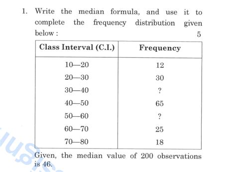 1 Write The Median Formula And Use It To StudyX