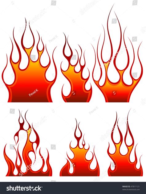 Set Fire Vector Icons Design Use Stock Vector Royalty Free 47811121