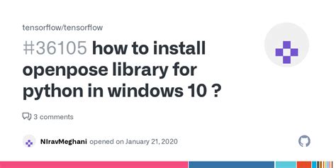 How To Install Openpose Library For Python In Windows 10 · Issue