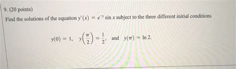 Solved 9 20 Points Find The Solutions Of The Equation