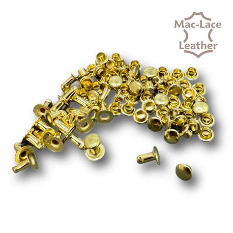 Single Cap Rivet 7mm Brass Pack Of 2000 Mac Lace Leather Buy Online
