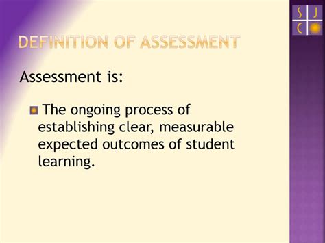 Ppt Model Of Student Learning Assessment In Student Services
