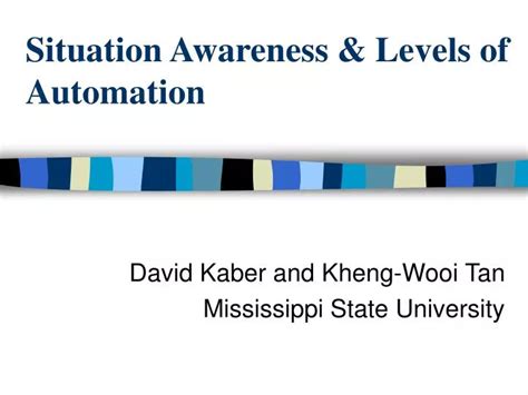 Ppt Situation Awareness And Levels Of Automation Powerpoint Presentation Id4530254