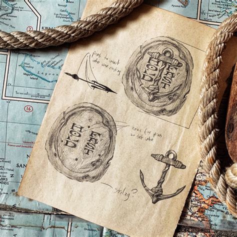 Hold Fast Brass Inlaid Anchor Maritime Supply Co