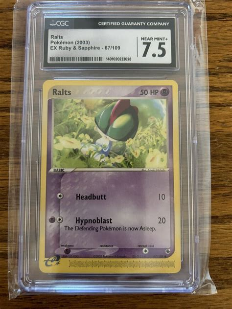 Ralts Pokémon 2003 Ex Ruby And Sapphire Cgc Graded 75 Ebay