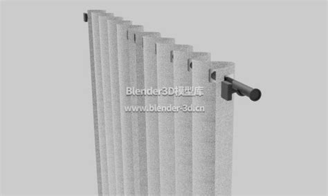 Blender 半透明织物窗帘3d模型素材资源免费下载 Blender3d模型库