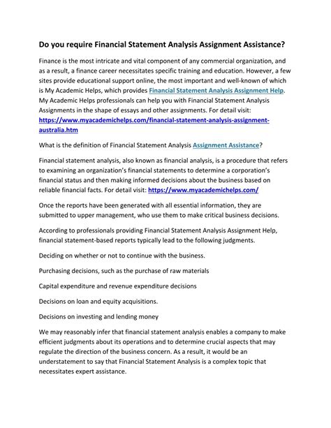Ppt Do You Require Financial Statement Analysis Assignment Assistance Powerpoint Presentation