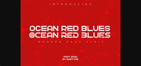 ocean red blues font font canyon