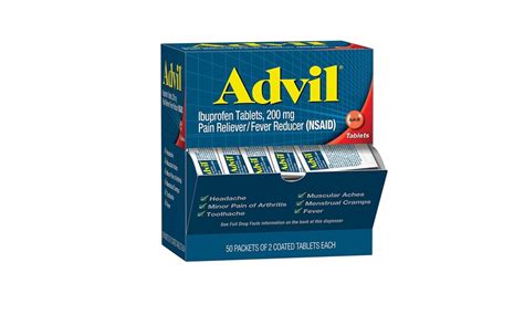 Up To 46 Off On Advil 50 Packets Of 2 Capsul Groupon Goods