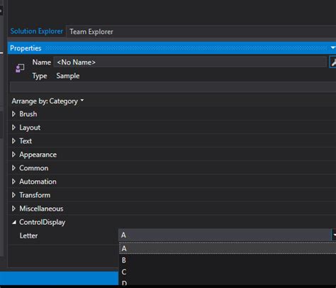 Visual Studio WPF Designer Custom Properties Dropdown Stack Overflow